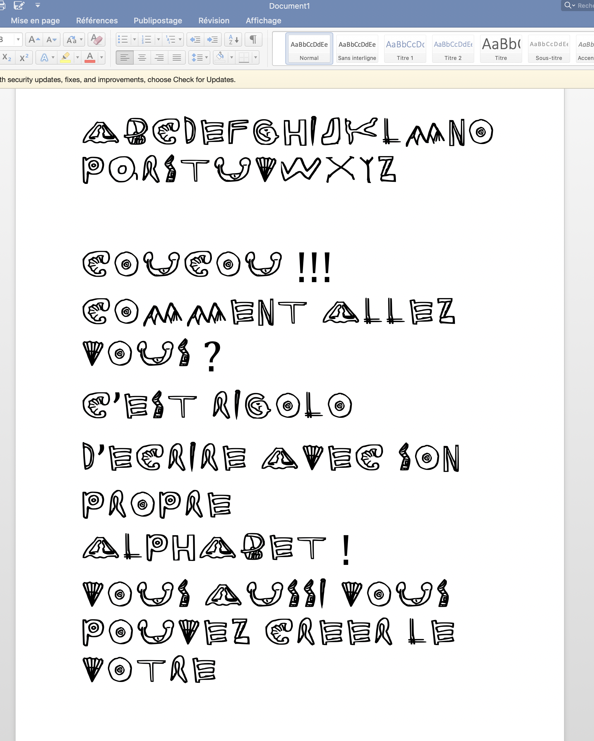 Créer son alphabet | Activités à la maison